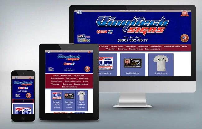 Vinyl Tech Signs Website Design Case Study by Infront Webworks